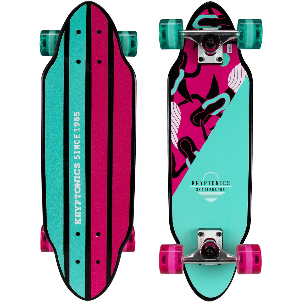 Kryptonics Mini Cutaway Complete Skateboard (26" x 7.25") - Mermaids ...