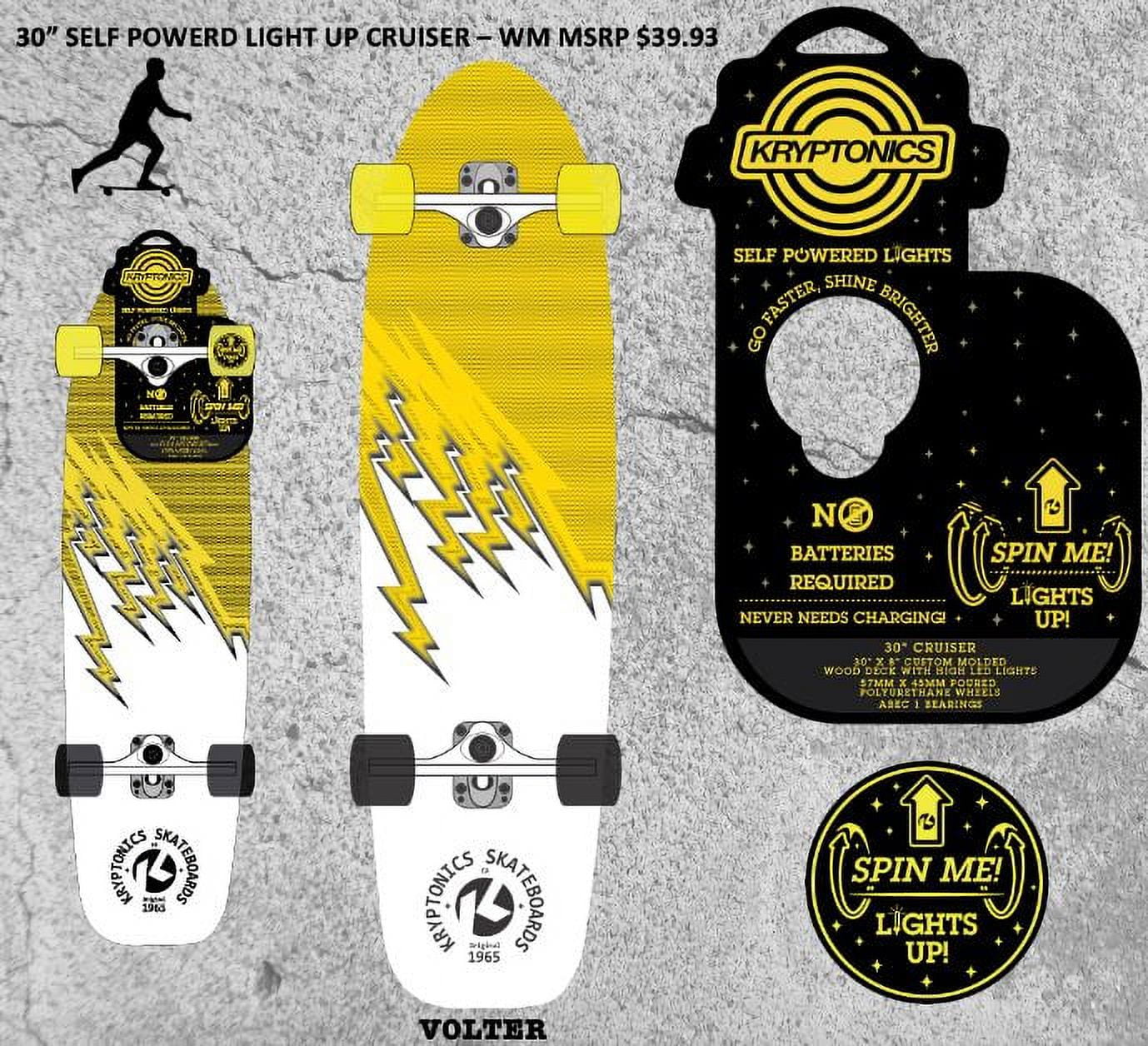 Kryptonics Original Torpedo Complete Skateboard (22.5" x 6") - Walmart.com