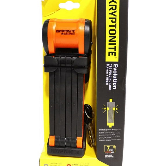 Kryptonite Evolution 790 Bike Security Folding Lock, 5.4mm Hardened ...