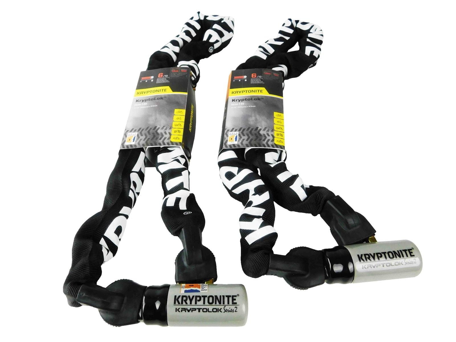 Kryptonite KryptoLok Series 2 912 Chain Lock 2-Pack, 9mm Steel ...