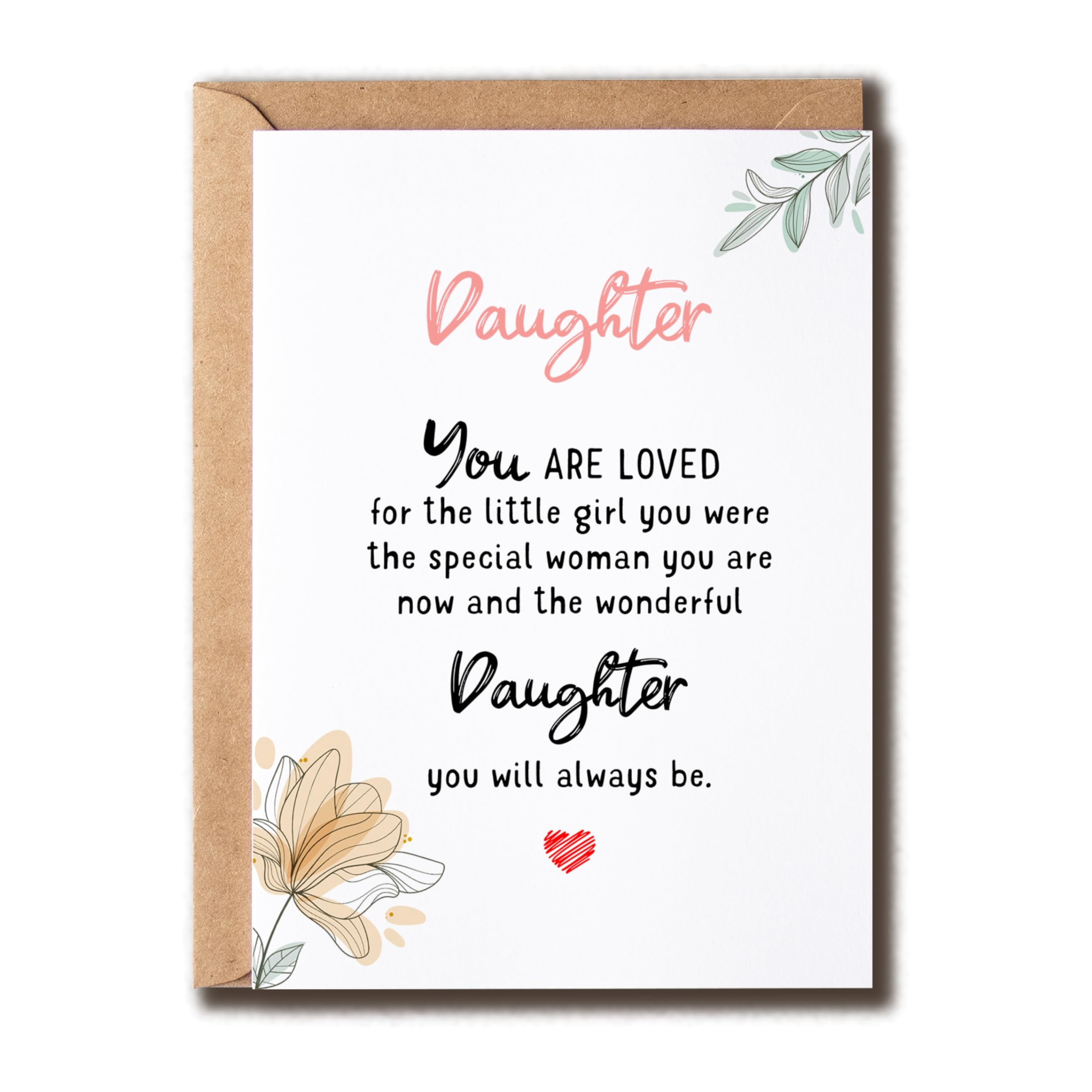 KrysDesigns Handmade Daughter Birthday Card - Daughter You Are Love ...