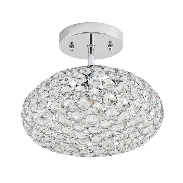 Kichler Krystal Ice 9"W 1-Light Semi-Flush Ceiling Mount Light Fixture ...