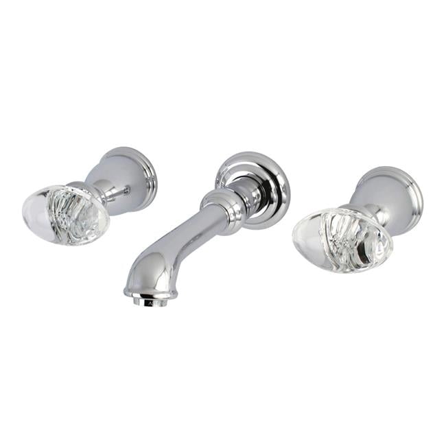 Krystal Onyx Two Handle Wall Mount Vessel Sink Faucet - Chrome ...