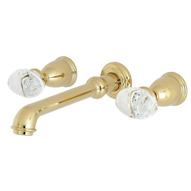 Krystal Onyx Wall Mount Vessel Sink Faucet, Polished Brass - Walmart.com