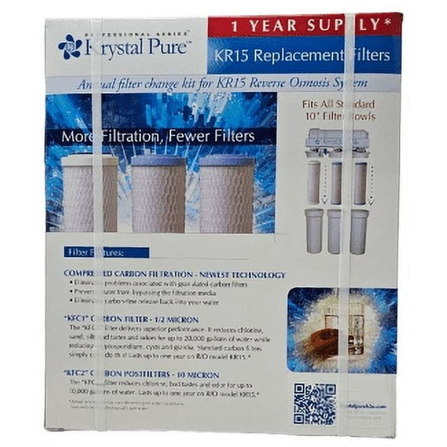 Krystal Pure KR15 Replacement Water Filters Reverse Osmosis Systems - Walmart.com