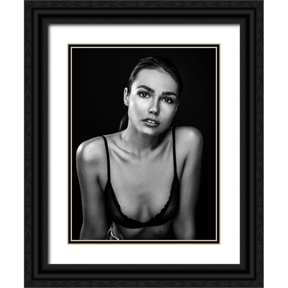 Krystynek MQEP, Martin 19x24 Black Ornate Wood Framed with Double Matting Museum Art Print ...