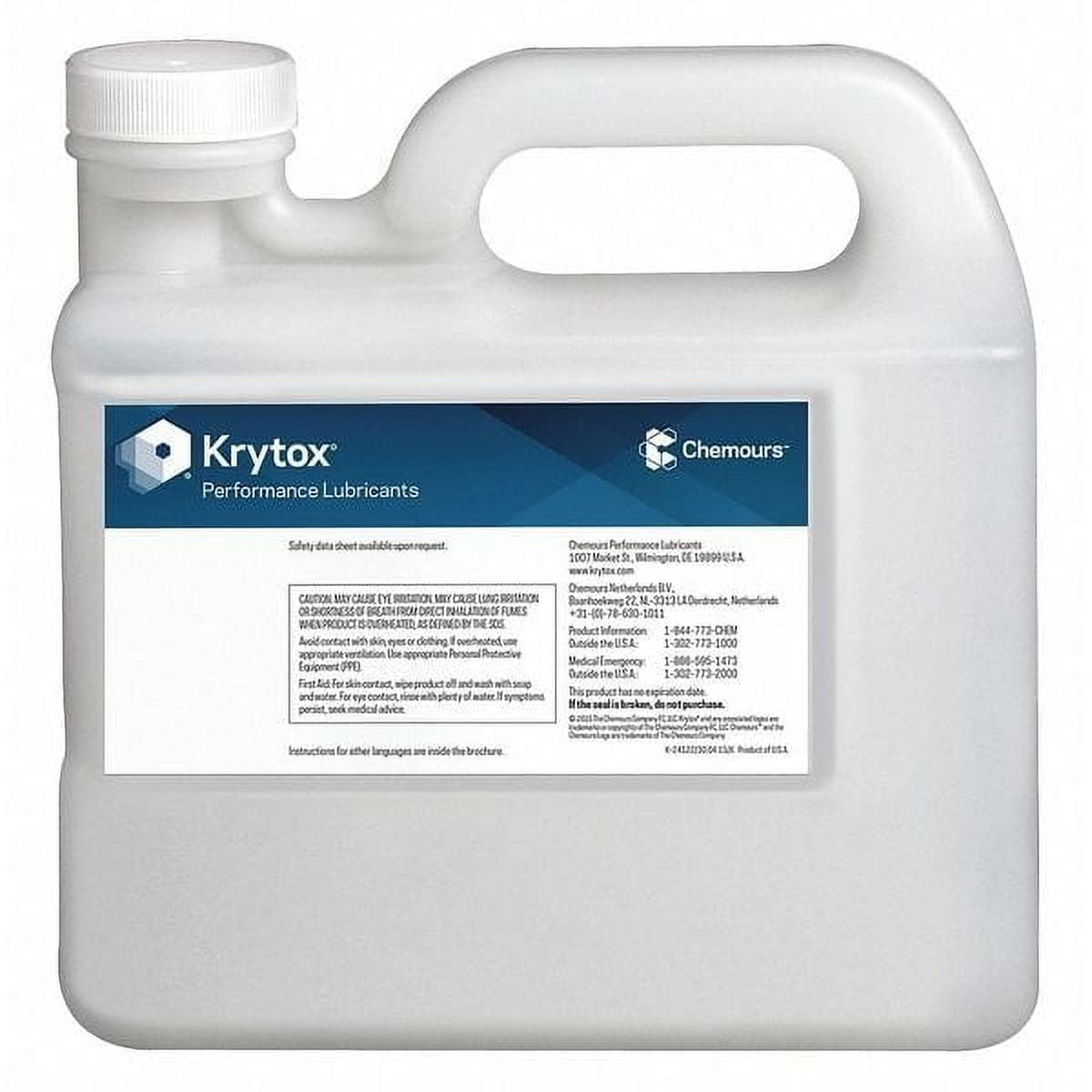 Krytox Vacuum Pump Lubricant,1.3 gal,Pail,2 SAE 1506 - Walmart.com
