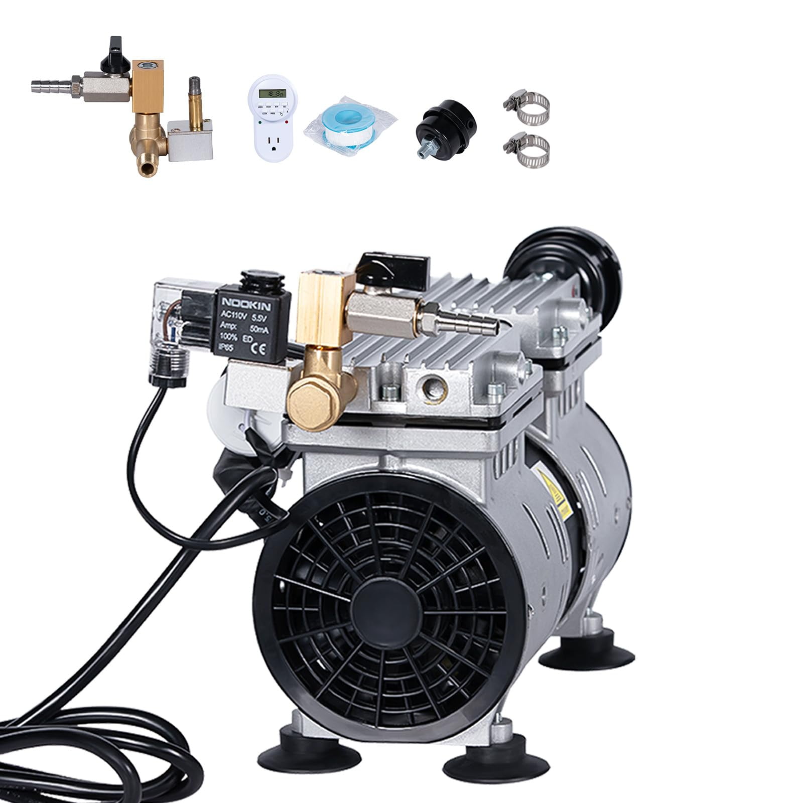 Kselythan 110V Pond Aerators, 550W Power 5.2CFM,3/4 HP Compressor Pond ...