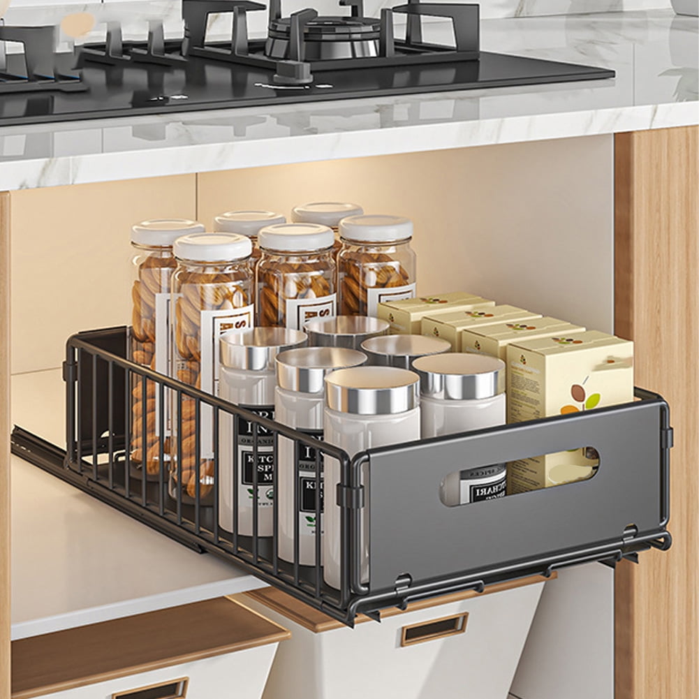 Kselythan 1PC/2PCS Pull out Cabinet Organizer, Heavy Duty Slide Out ...