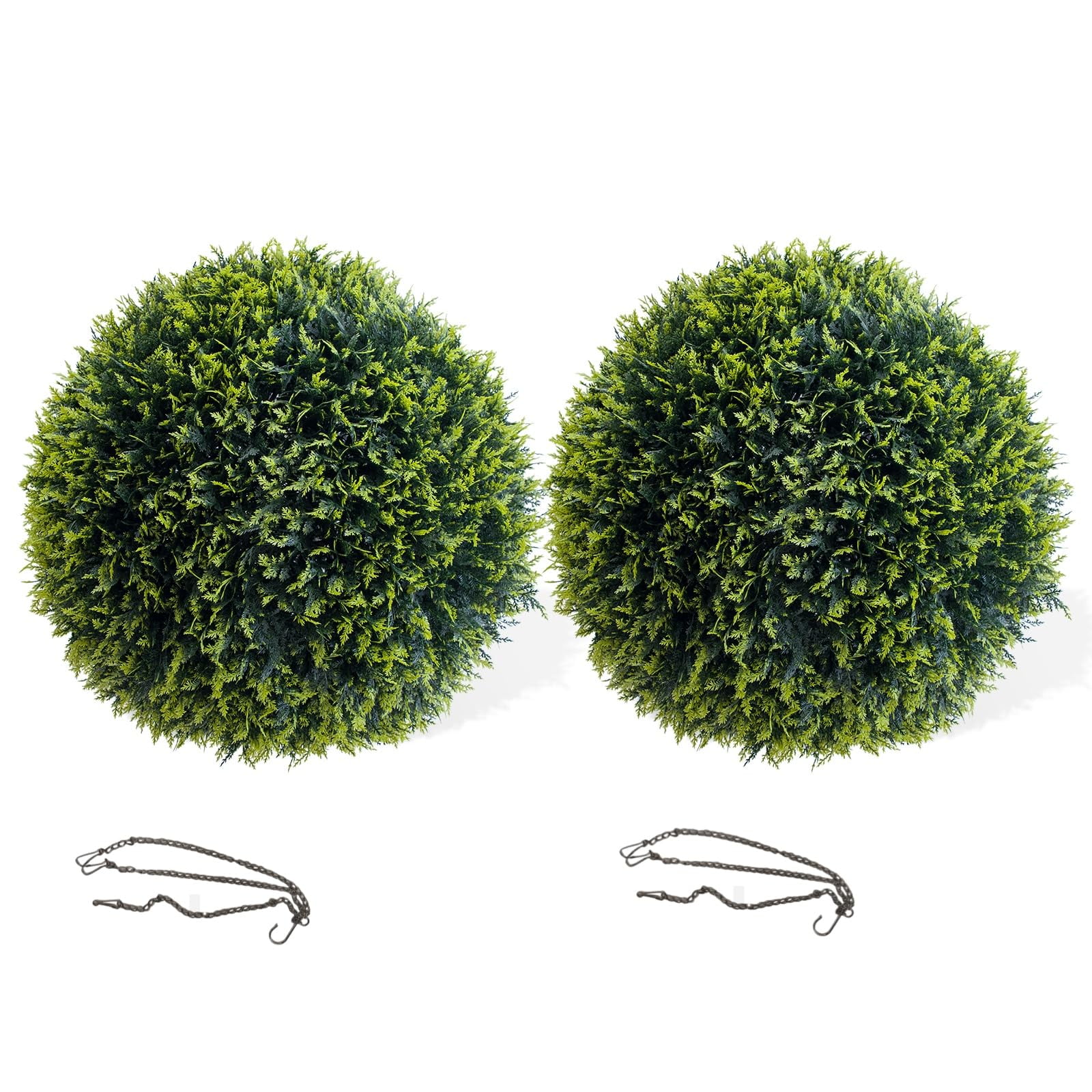 Kselythan 2 PCS 19 Inch Artificial Plant Topiary Ball,Artificial Plant ...