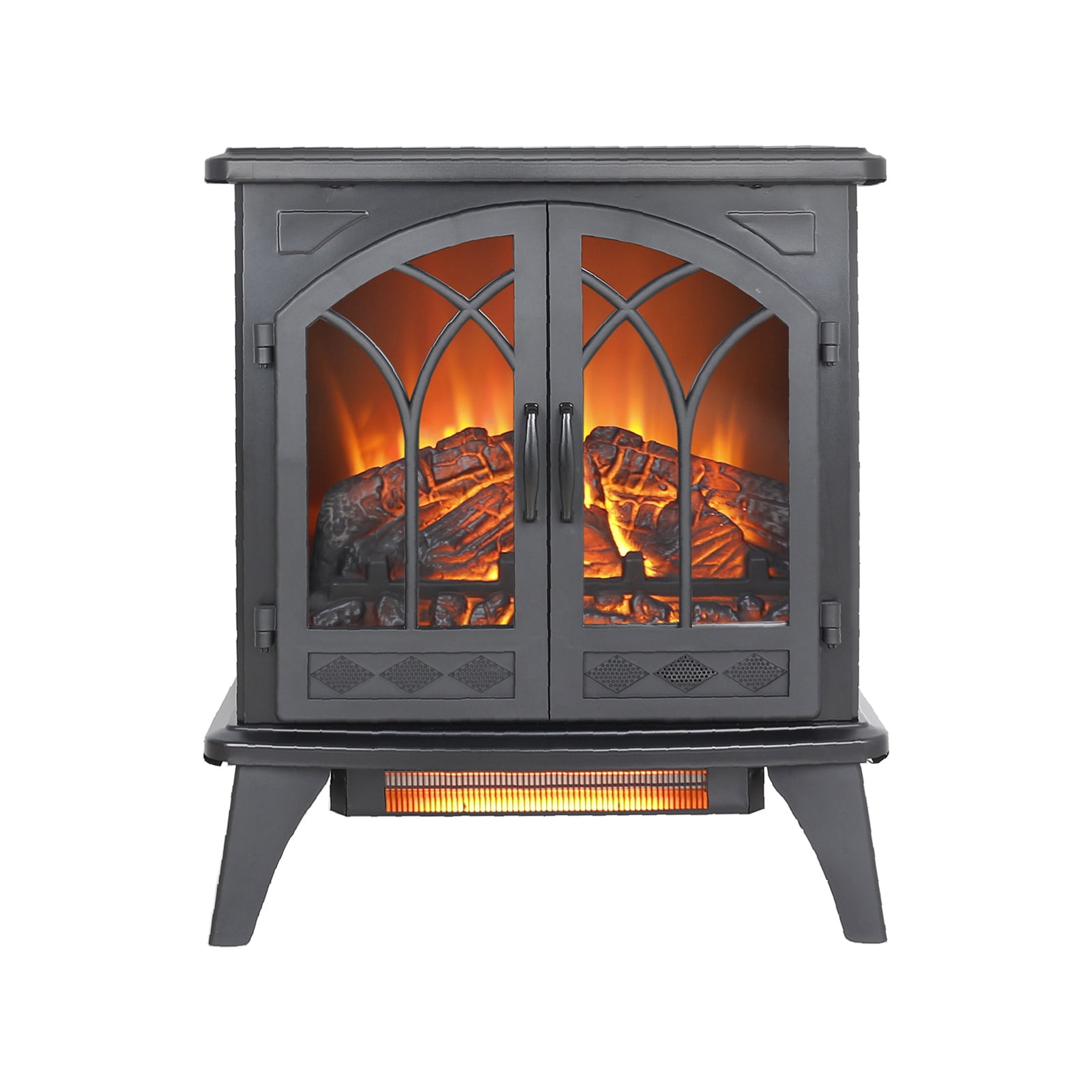 Kselythan 24" Electric Fireplace Heater,3D Infrared Electric Fireplace ...