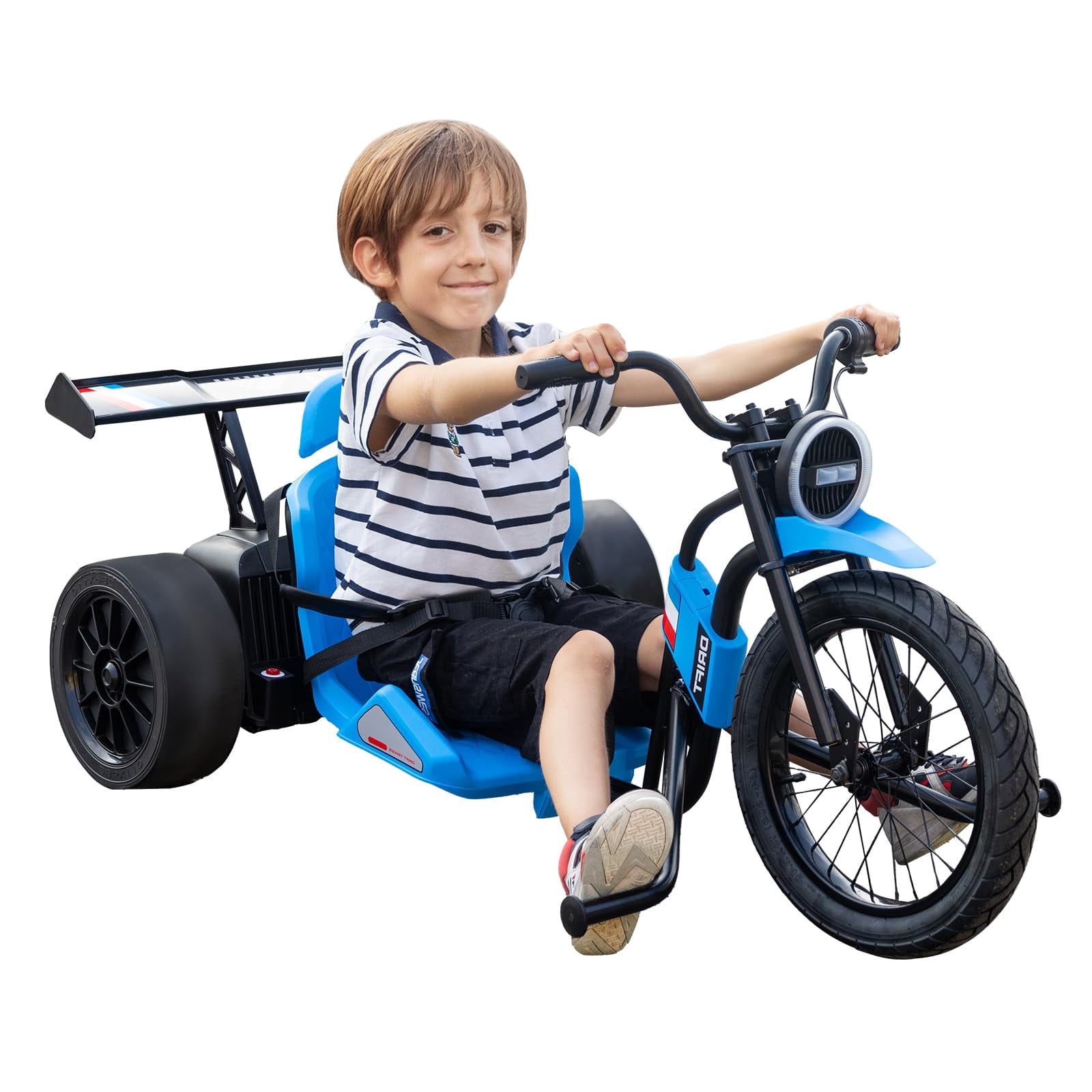 Kselythan 24V Kids Go Kart, 3-Wheels Pedal Car, Dual 300W Drifting Kart ...