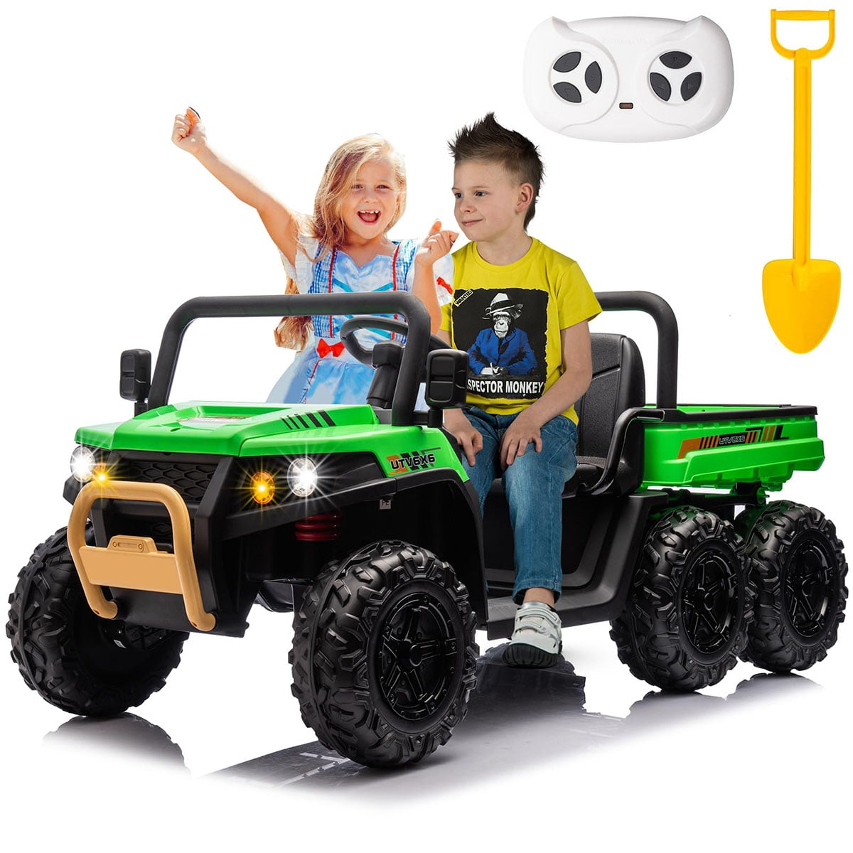 Kselythan 24V Ride on Truck, 2 Seater Ride-on UTV with Electric Dump ...