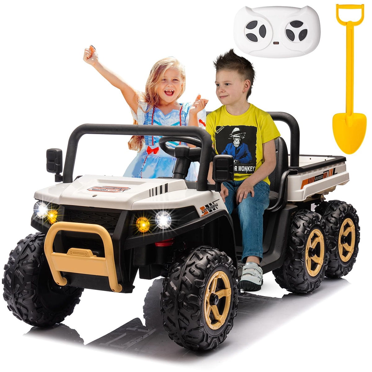 Kselythan 24V Ride on Truck, 2 Seater Ride-on UTV with Electric Dump ...