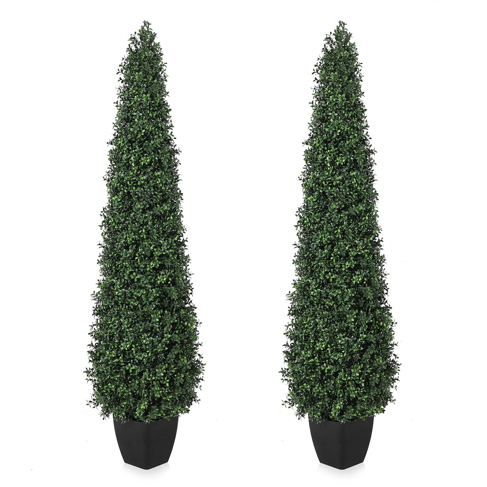 Kselythan 3FT Artificial Boxwood Topiary Trees,2Pack Faux Topiaries ...