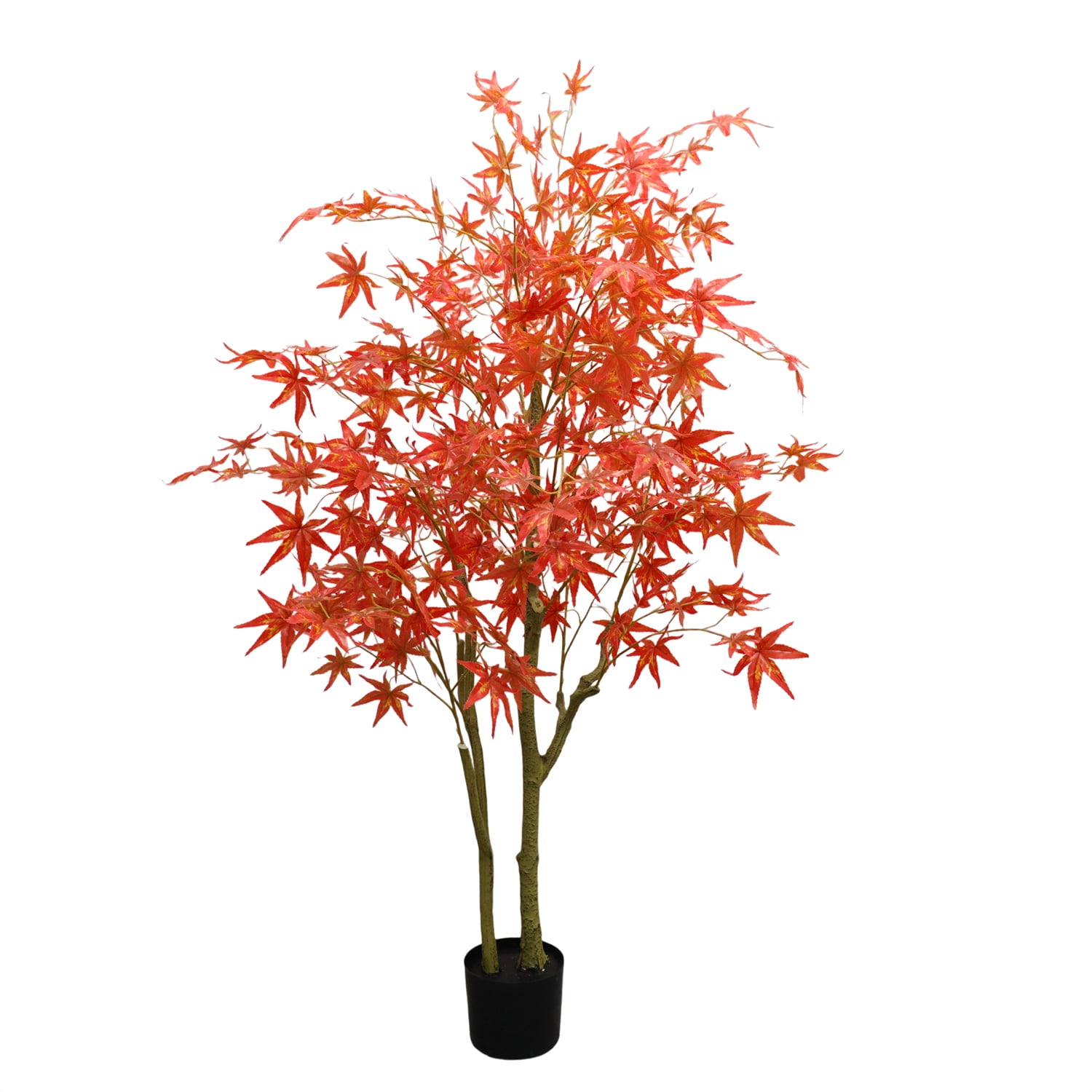 Kselythan 4FT/5 FT/6FT Faux Maple Tree, Large Faux Floor Plant Fake ...