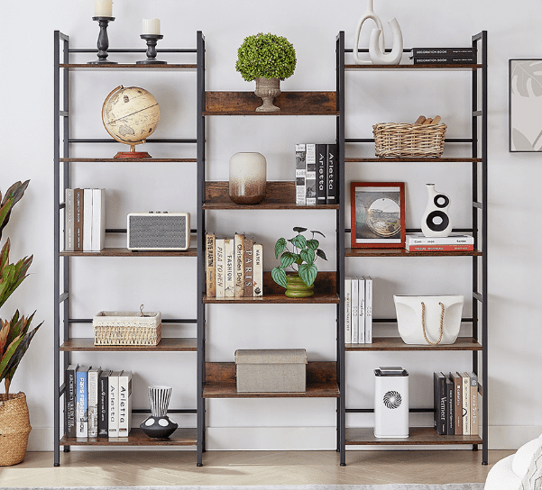 Kselythan 5 Tier Bookshelf Bookcases,Open Large Etagere Bookshelf,With ...