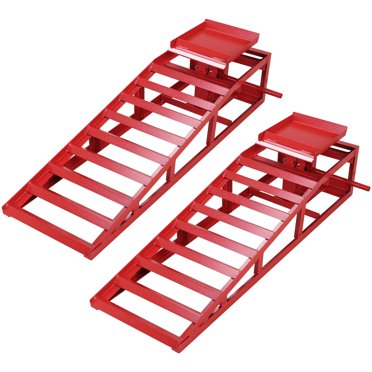 2 Pcs Car Ramps, 5T Garage Auto Car Ramps for Oil Changes, Car Ramp ...