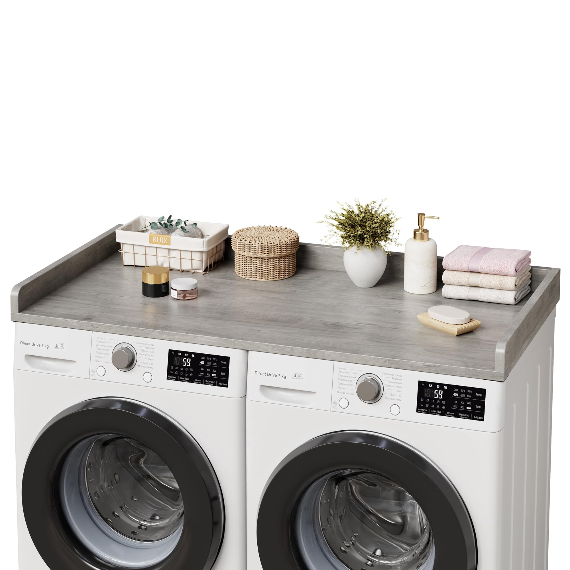 Kselythan 54" Washer Dryer Countertop, Laundry Topper for Folding ...