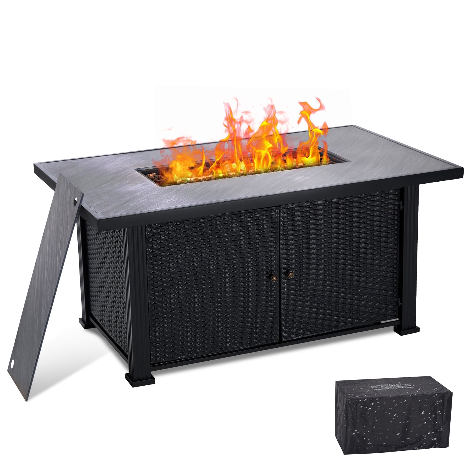 Kselythan 57" Gas Fire Pit Table, 50,000 BTU Outdoor Propane Fire Pit ...