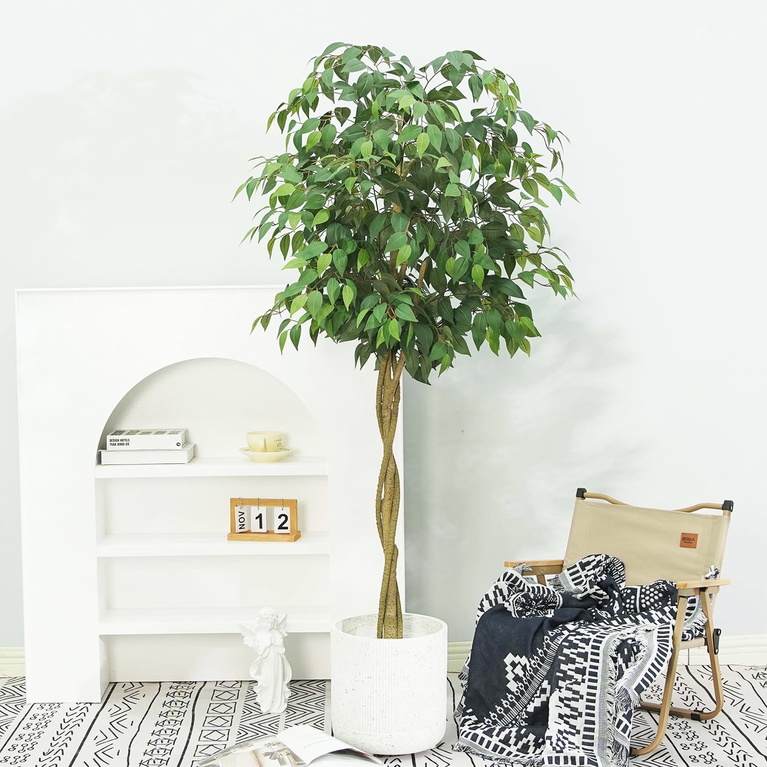 Kselythan 5FT Artificial Ficus Tree,Ficus Tree Artificial with ...