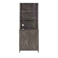 Homfa 71'' Large Wooden Dining Room Pantry, Buffet Hutch, 4 Door ...