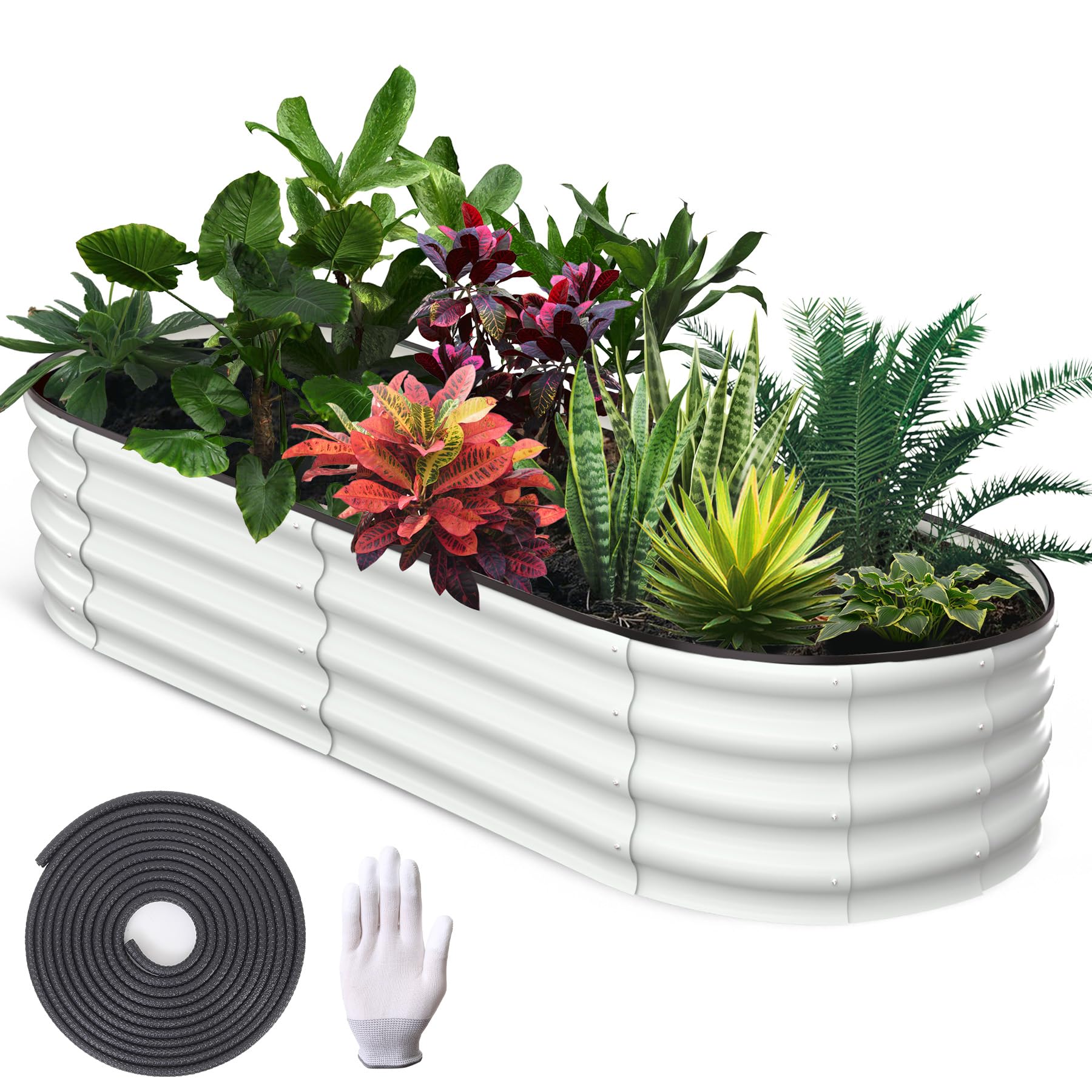 Kselythan 6x3x1ft Raised Garden Bed,Galvanized Raised Bed,Garden Boxes ...