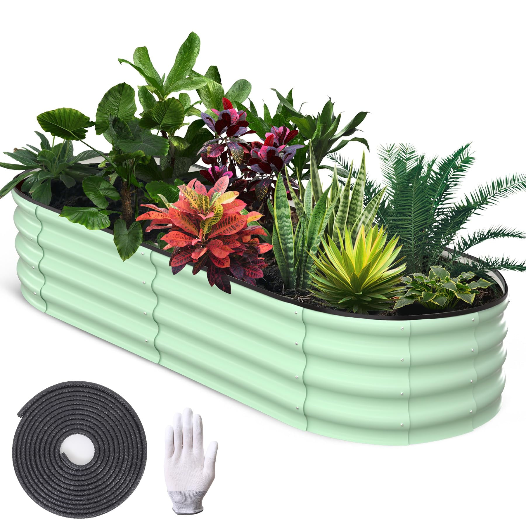 Kselythan 6x3x1ft Raised Garden Bed,Galvanized Raised Bed,Garden Boxes ...