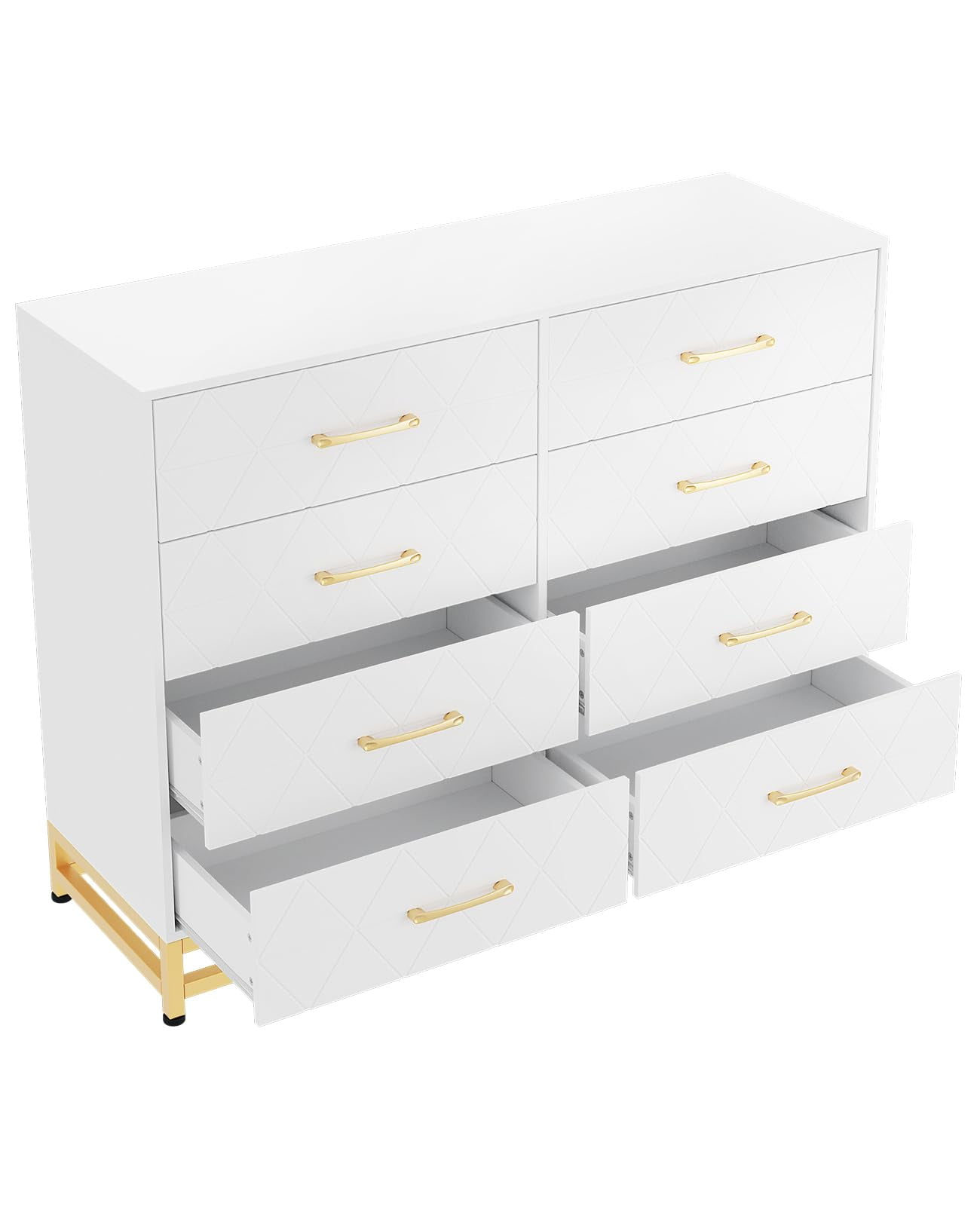 Kselythan 8 Drawer Dresser, Wide Chset of Drawers, Modern Storage ...