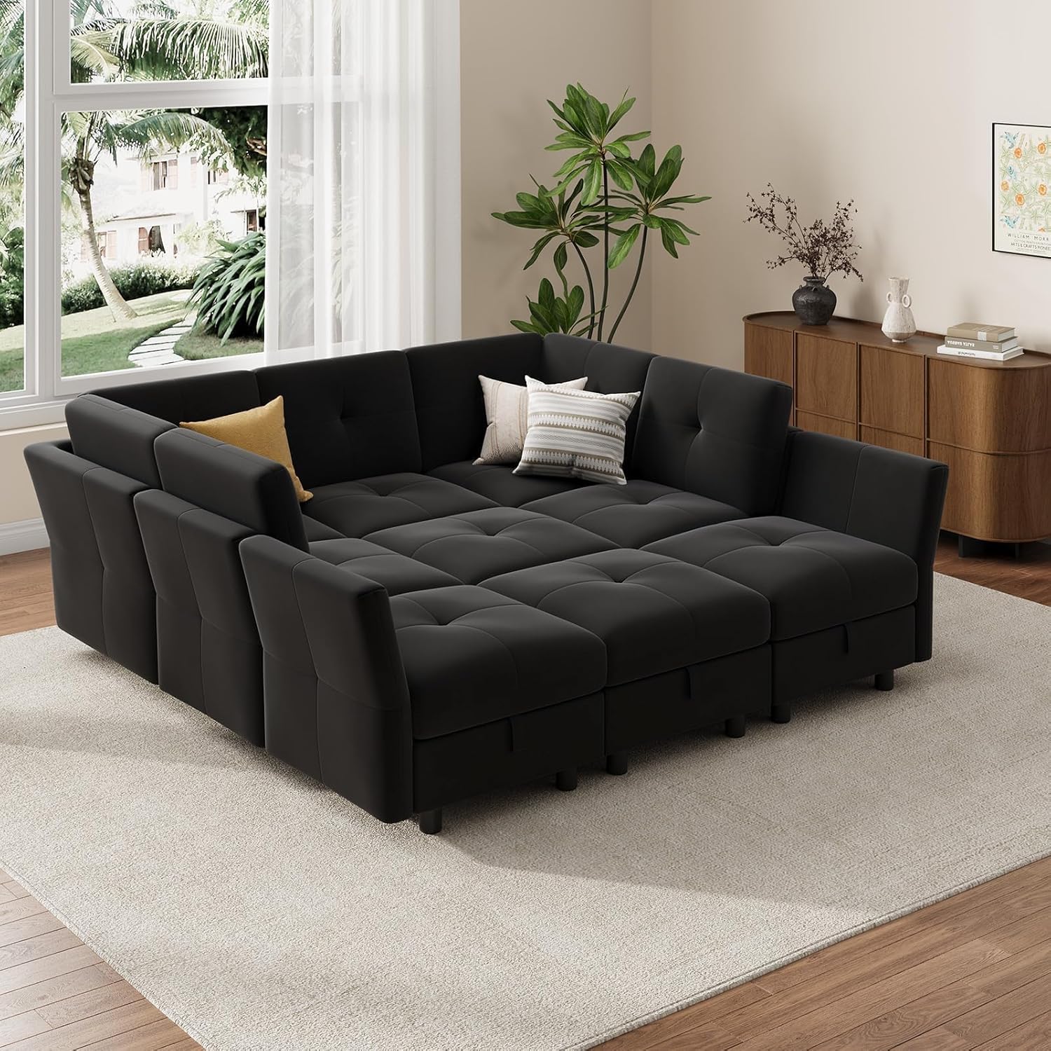 Kselythan 91" L Shaped Modern sectional sofa,Modular Sectional Cloud ...