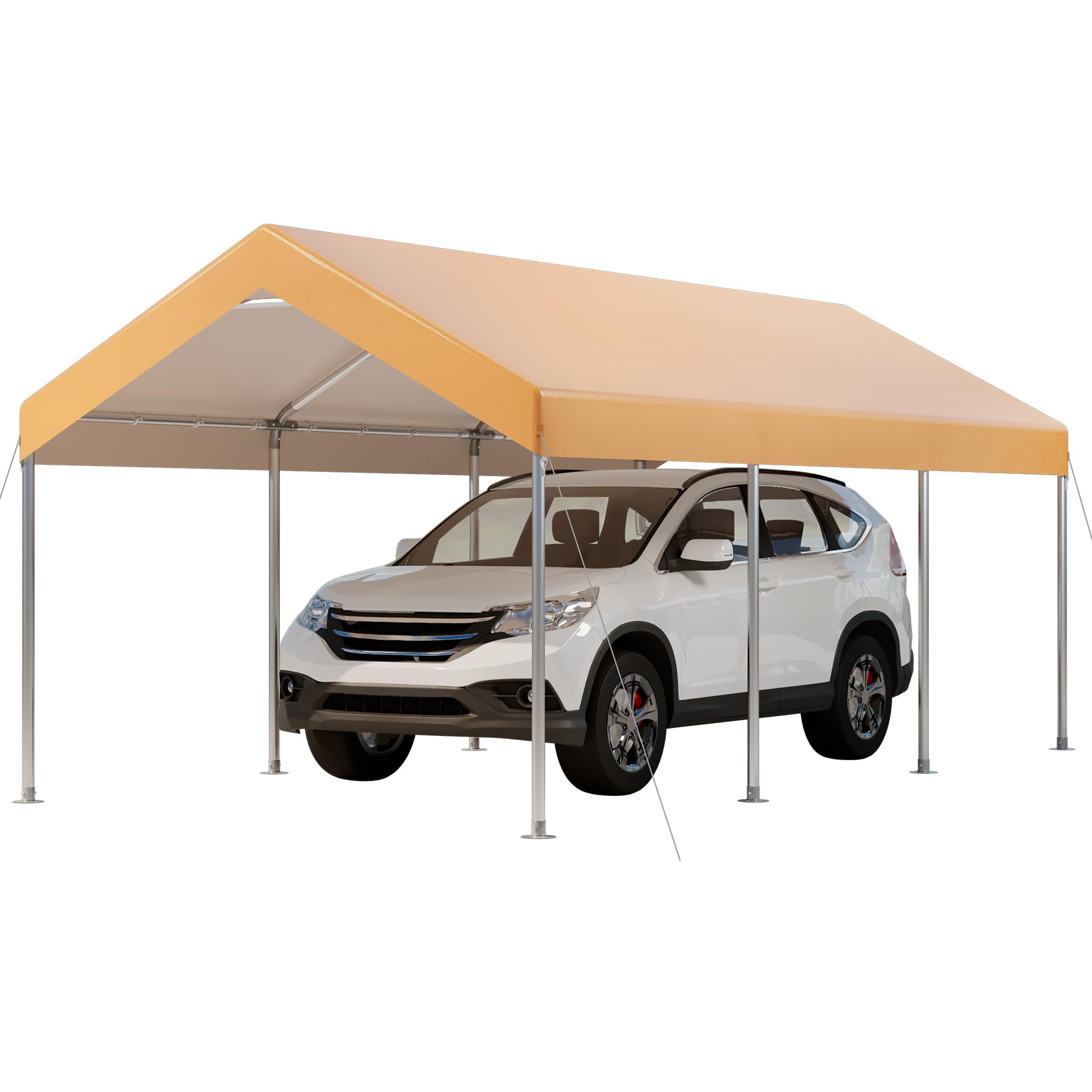 Kselythan Carport, Heavy Duty Portable Garage with Metal Frame ...