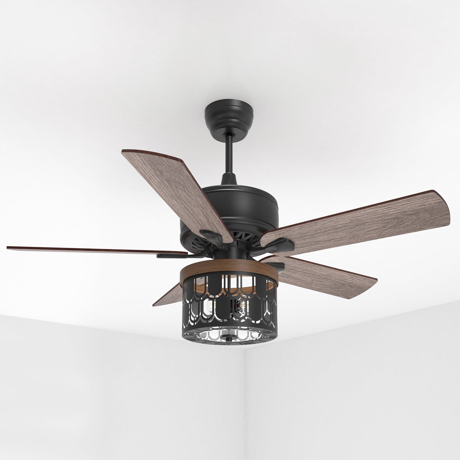 Kselythan Ceiling Fans with Lights and Remote , 52 Inch Ceiling Fan ...