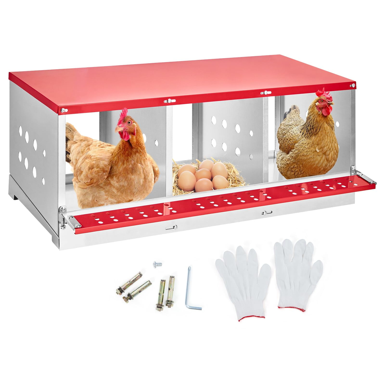 Kselythan Chicken Nesting Boxes for Laying Eggs,Metal Nesting Box for ...