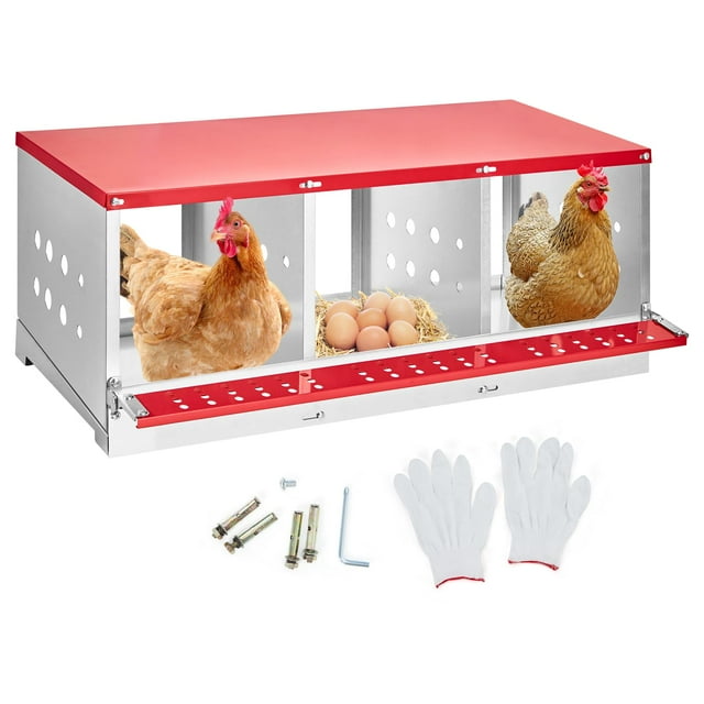 Kselythan Chicken Nesting Boxes for Laying Eggs,Metal Nesting Box for ...