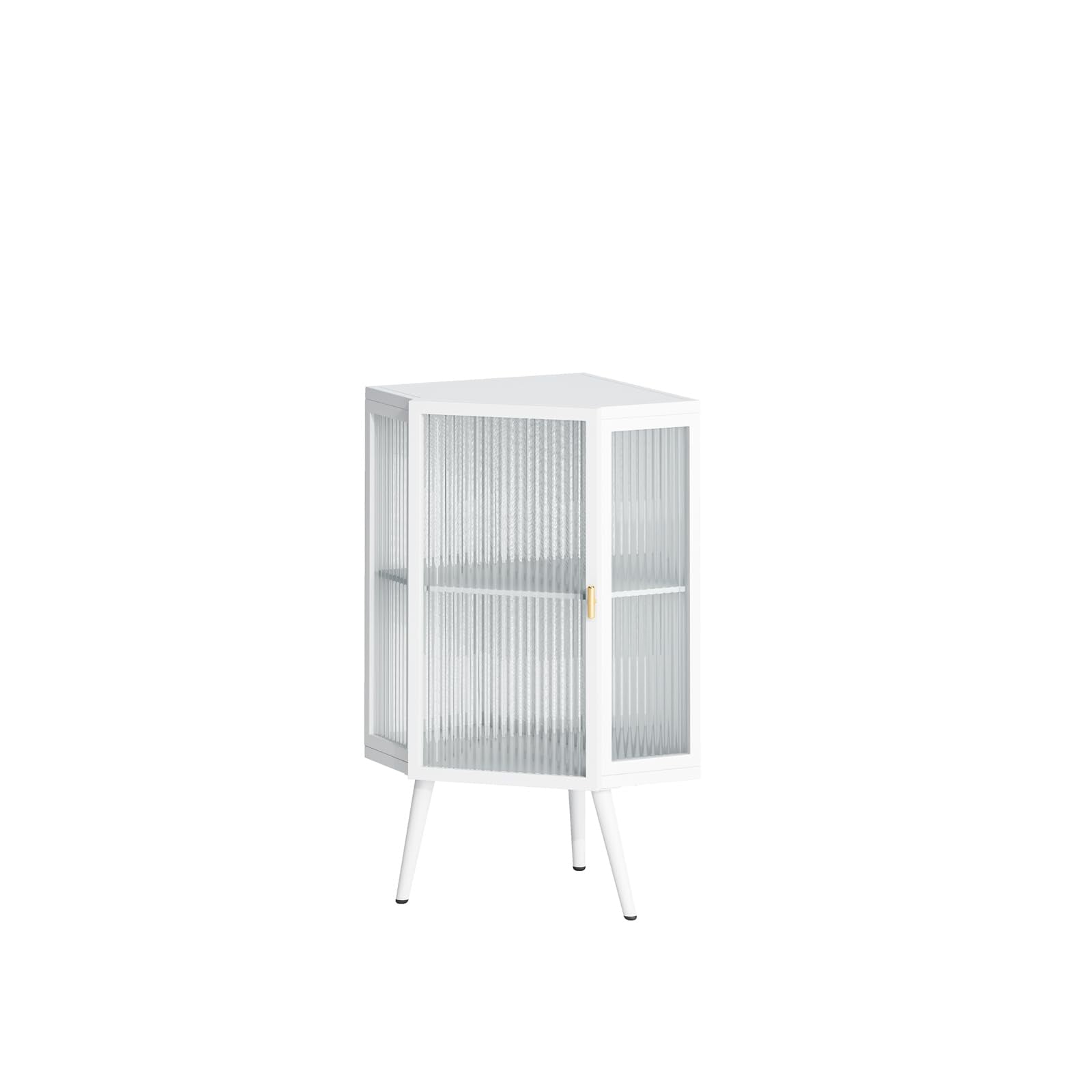 Kselythan Corner Cabinet with Glass Door, Floor Corner Storage Cabinet ...