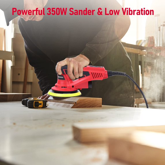 Kselythan Electric Random Orbital Sander, Brushless Motor Powerful 350W ...