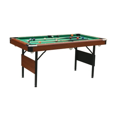 Miniyam 5.5ft Folding Pool Table, Portable Billiards Game Table with ...