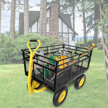 Farm-Tuff Lawn Cart Work Crate Garden Wagon, 600-lb. Capacity, 46in.L x ...