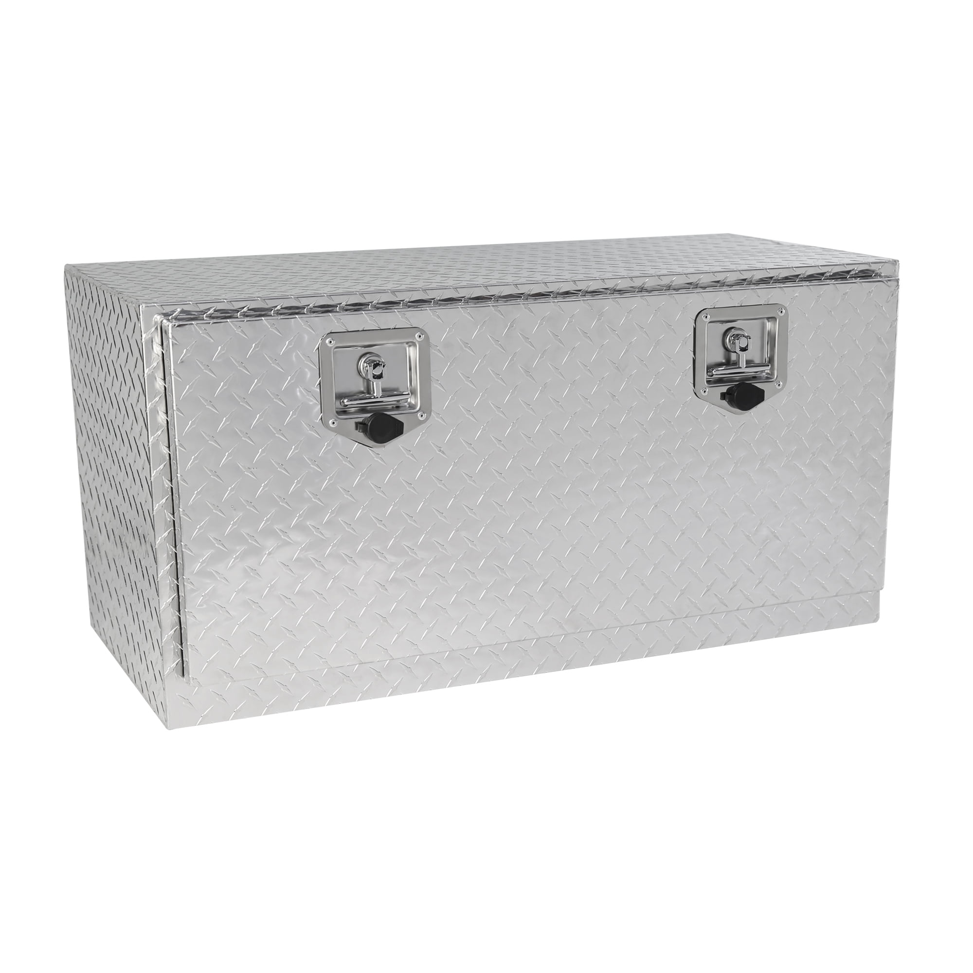 Kselythan Heavy Duty Aluminum Tool Box, Stripes Plated Trailer Tool Box ...