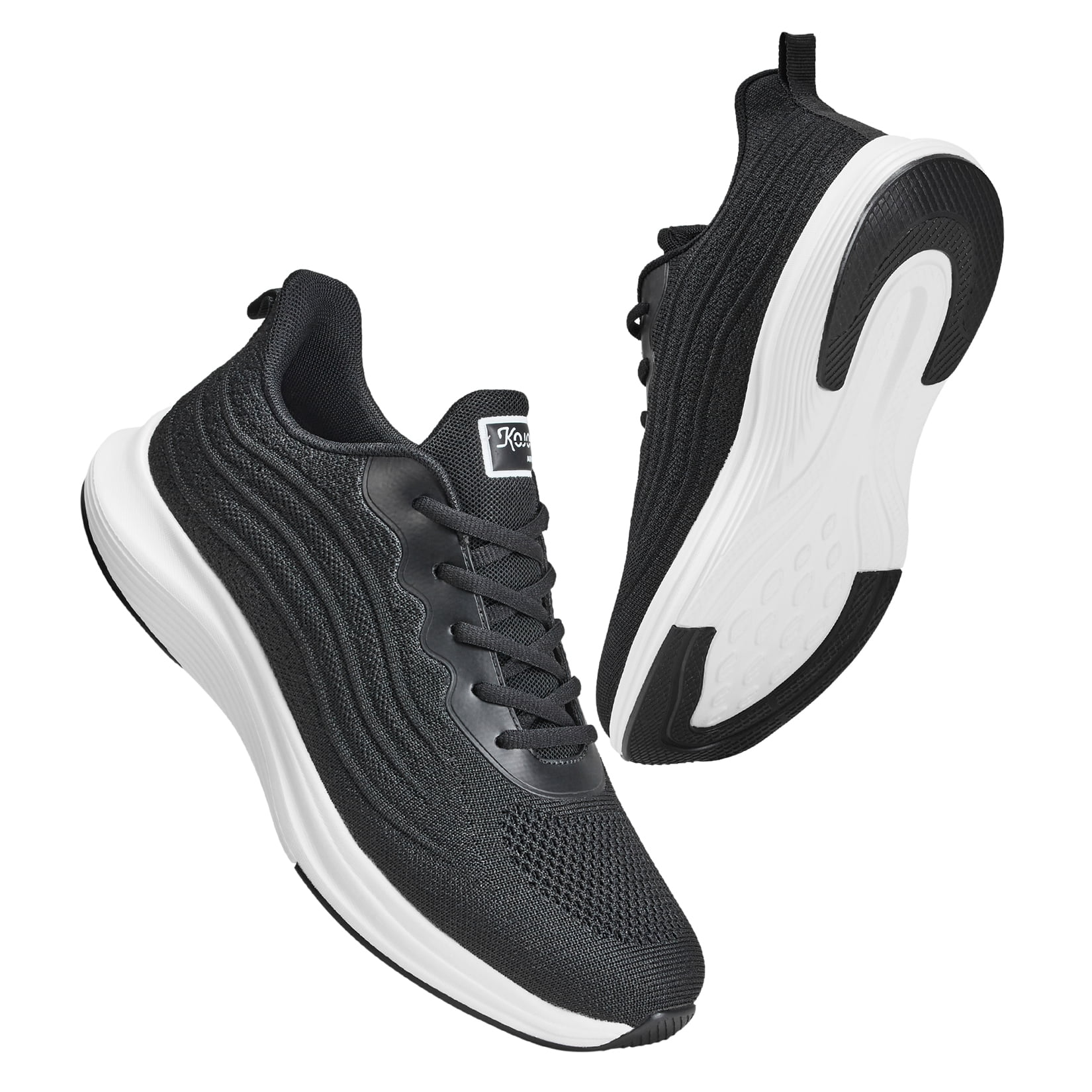Kselythan Men's Flying Woven Running Shoes Slip Slip Walking Tennis ...