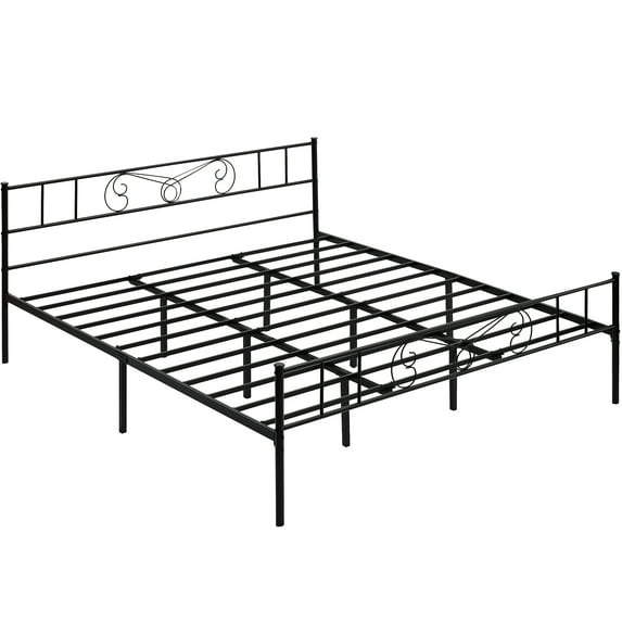 Kselythan Metal Bed Frame,Simple Iron Bed Frame,Sturdy Platform Bed ...