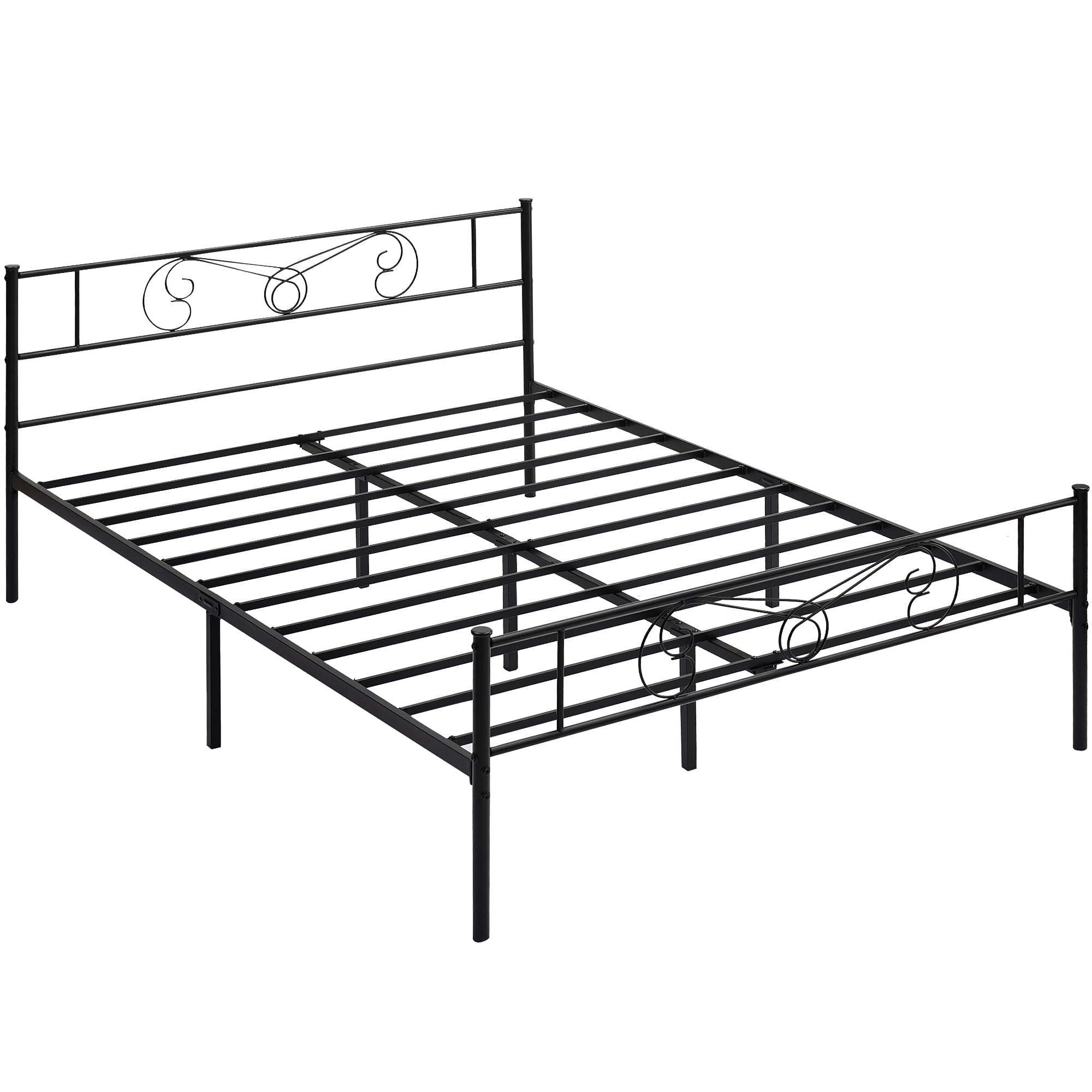 Kselythan Metal Bed Frame,Simple Iron Bed Frame,Sturdy Platform Bed ...