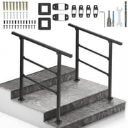 2 Step Handrails for Outdoor Steps, Fit 1 or 2 Steps Outdoor Stair ...