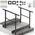 Kselythan Outdoor Handrail, 3 Step Stair Handrail, Indoor Stair Railing ...