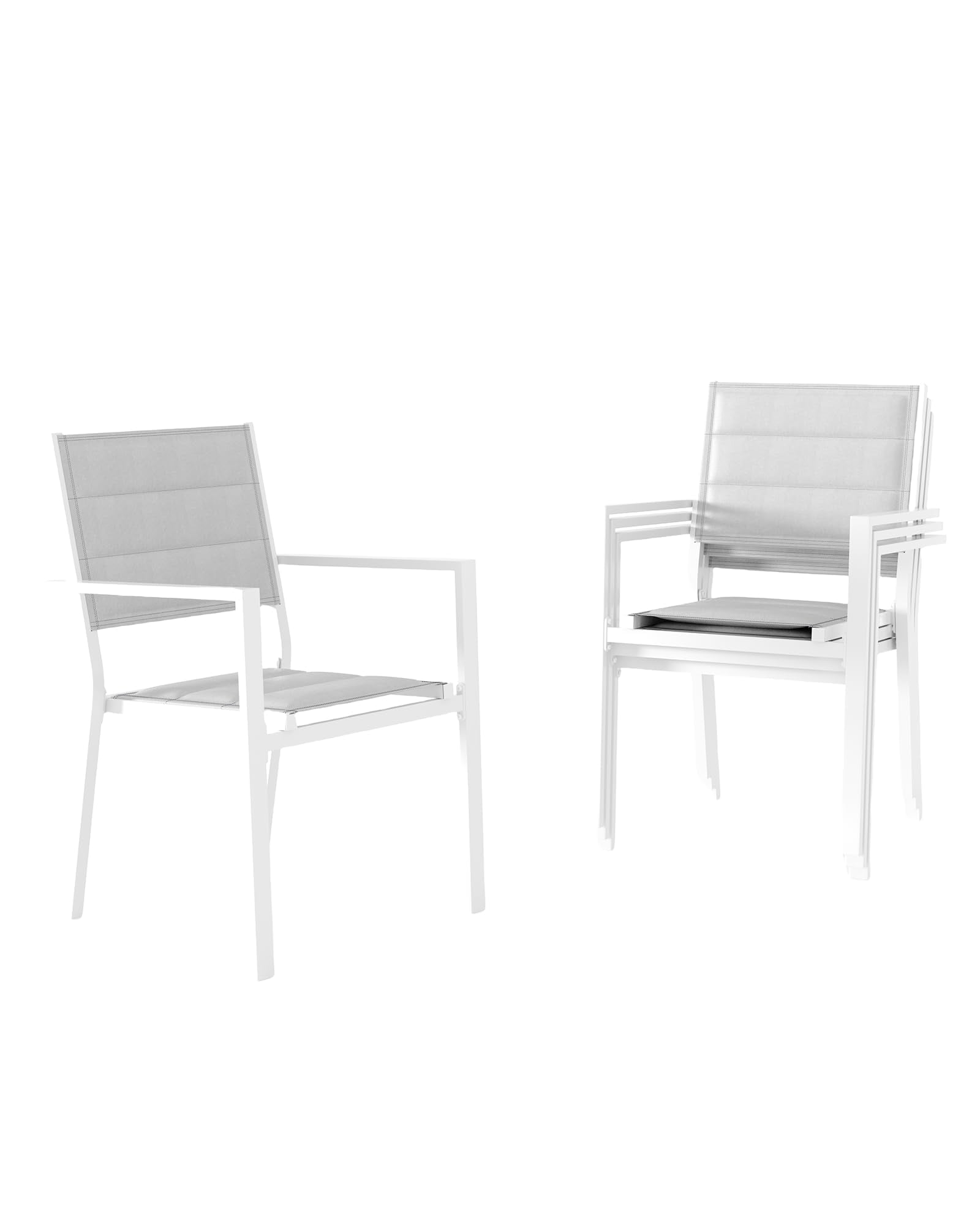 Kselythan Outdoor Patio Dining Chairs Set of 4,Patio Stackable Chairs ...