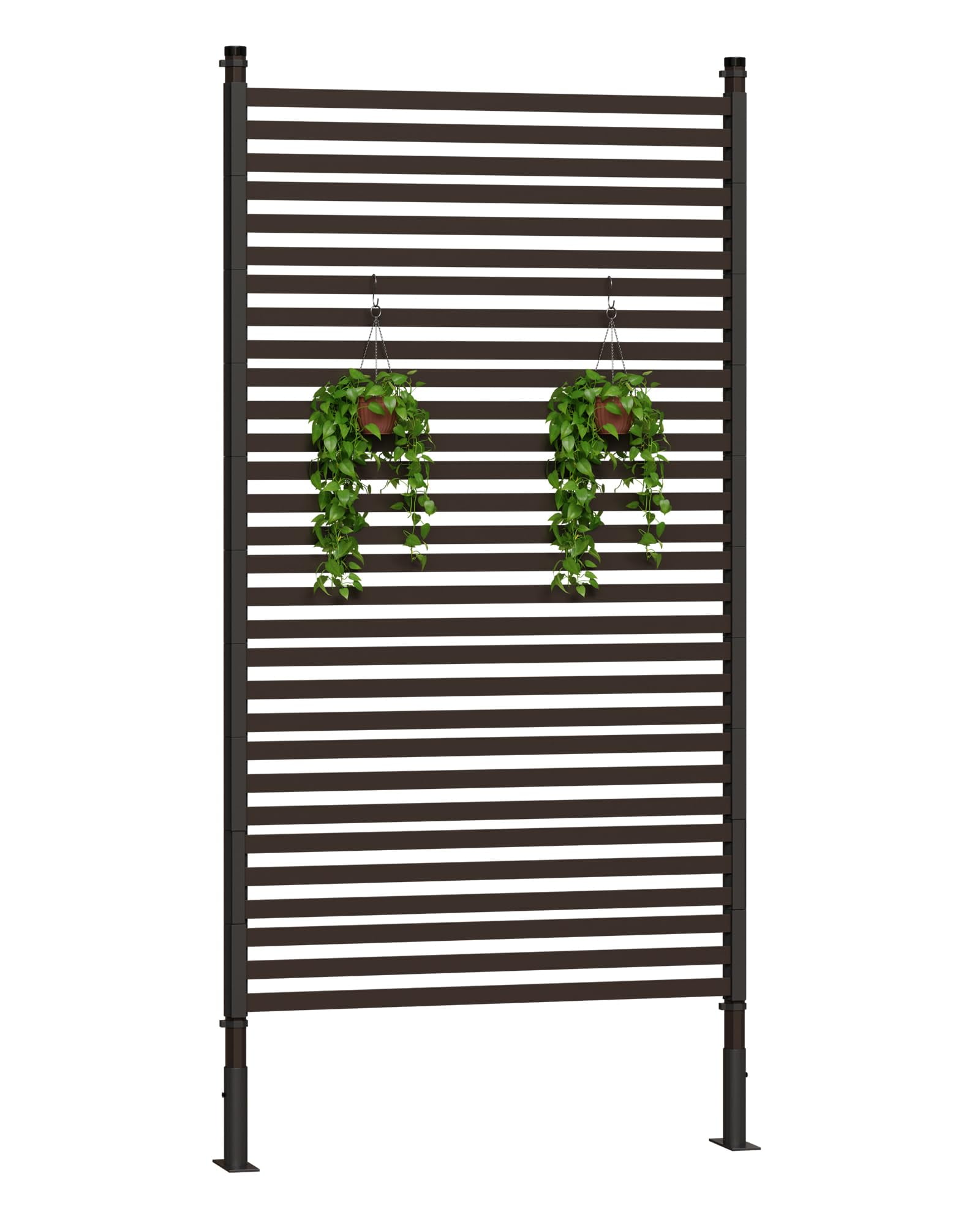 Kselythan Outdoor Privacy Screen,3 ft W x 6 ft H PE-Coating Steel Pipes ...