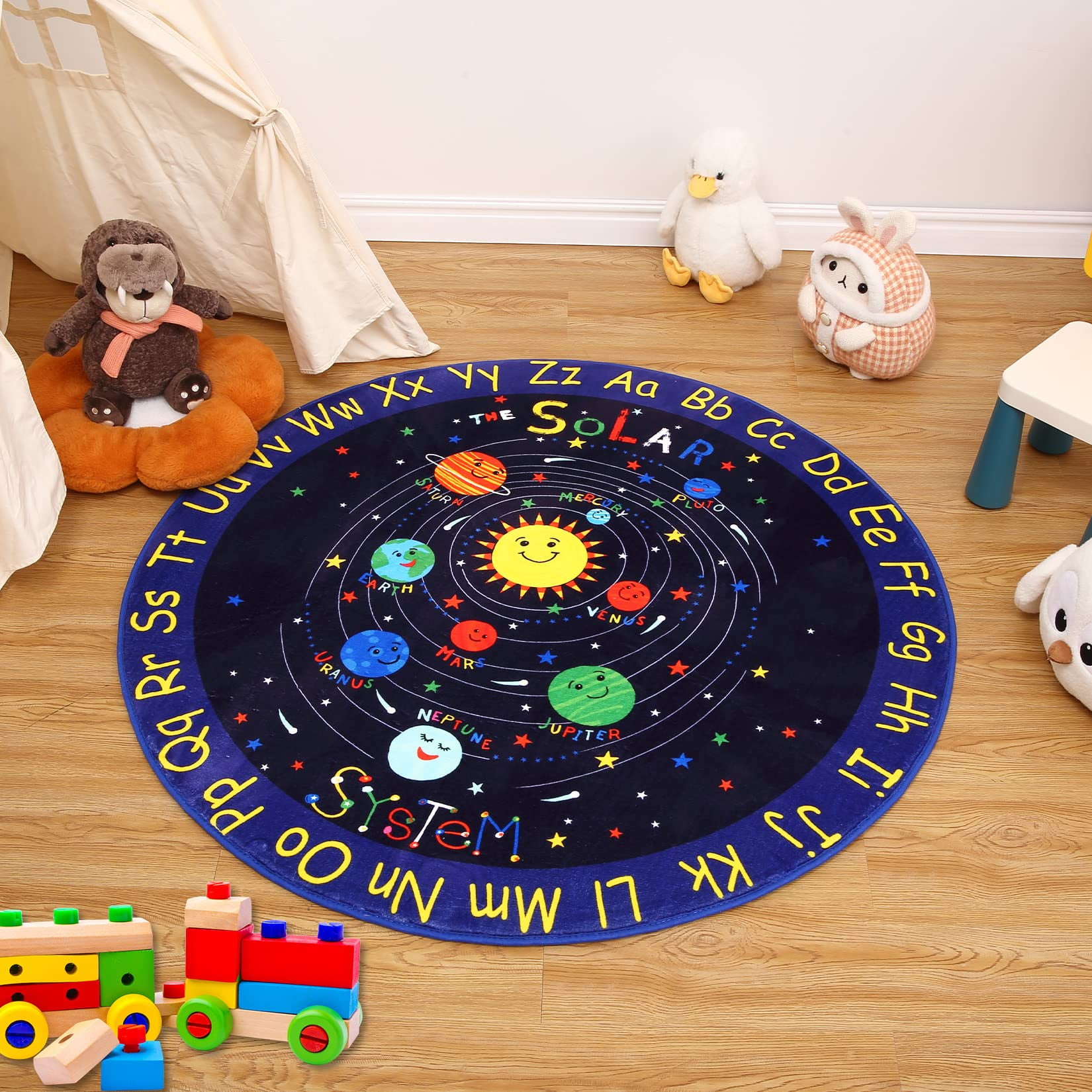 Kselythan Outer Space Kids Rug Solar System Kids Rug Children's Fun ...