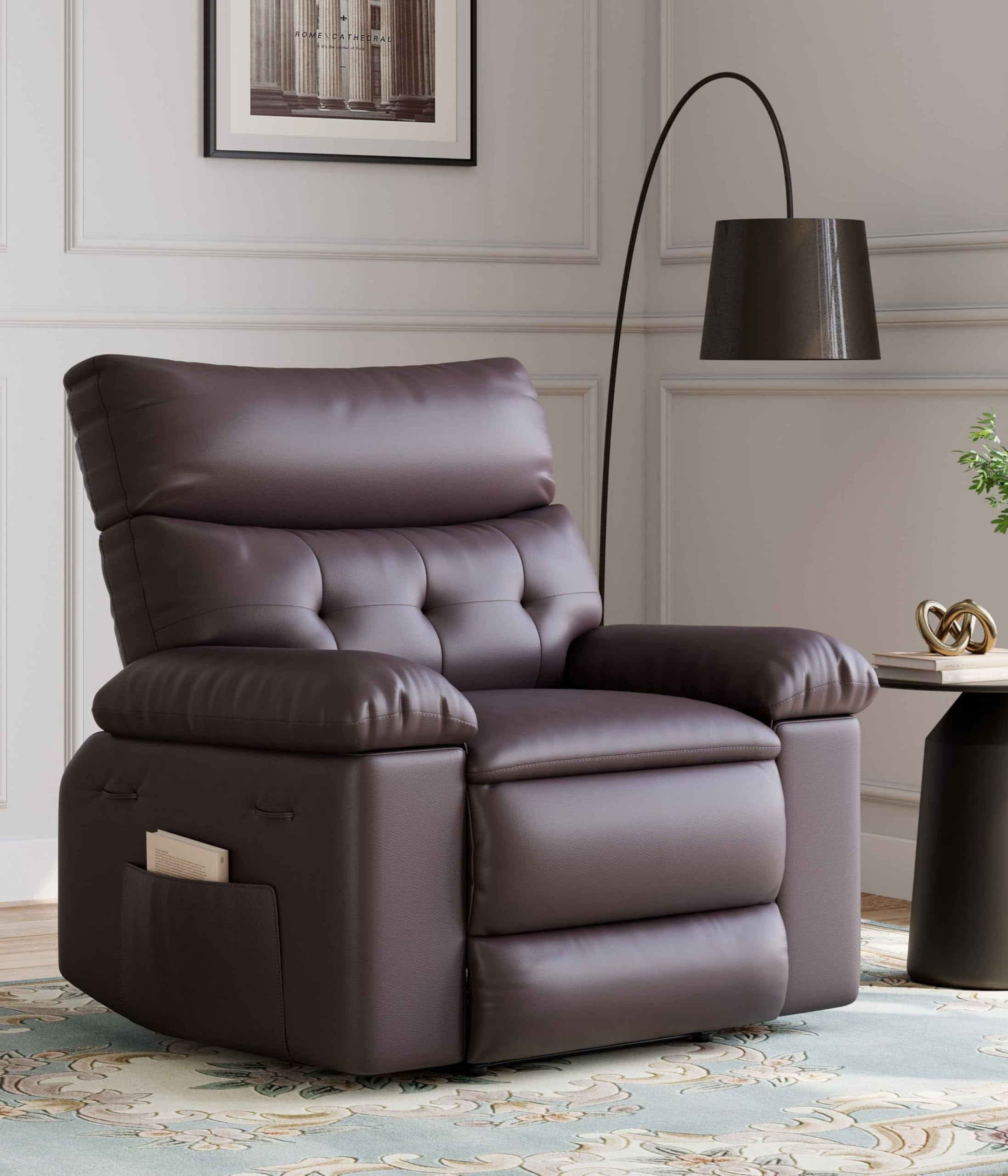 Kselythan Oversized Wide Recliner Chair - 360° Rocker Swivel Recliner ...