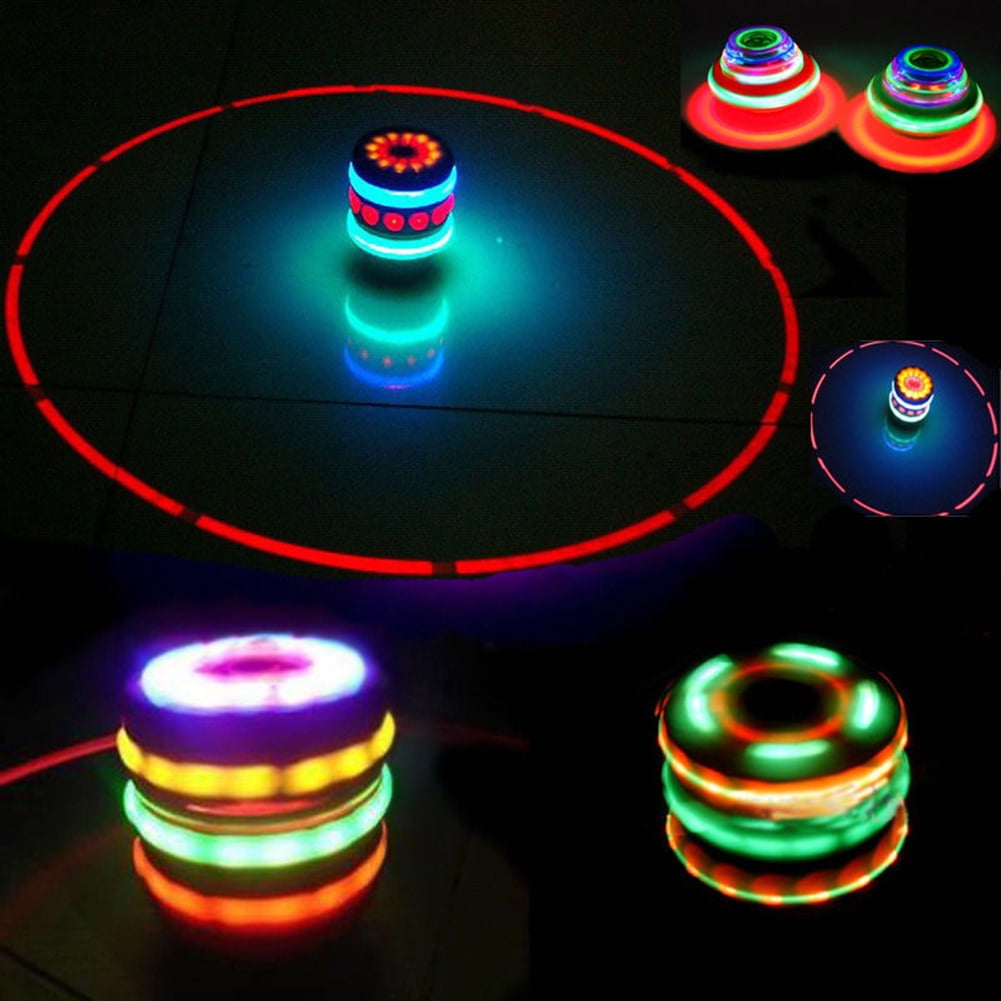 Kselythan Spinning Top Toy With LED Light-up Music Wood-Like Peg-top ...