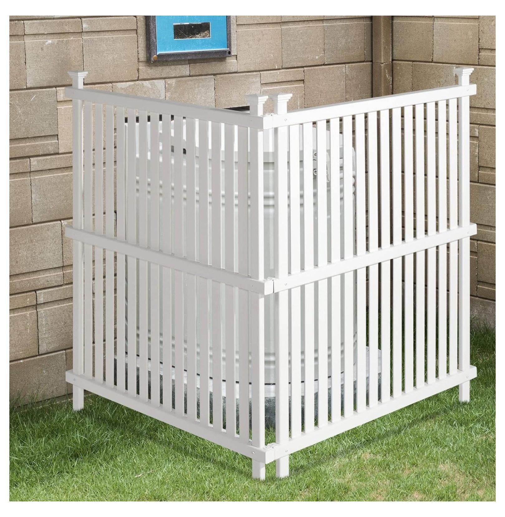 Kshoie Vinyl Fence Panels 2 Pack Outdoor Picket Privacy Screen Fence ...